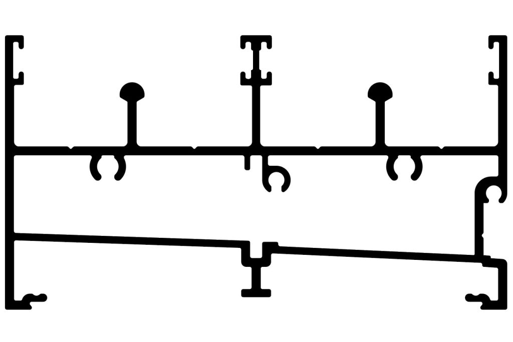 2 Track Apartment Door Sill - Concept Aluminium Systems
