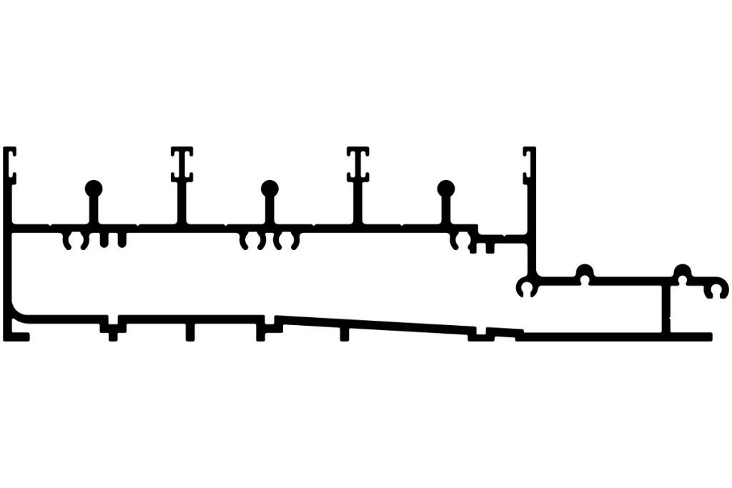 3 Track Sill with Fly Track - Concept Aluminium Systems