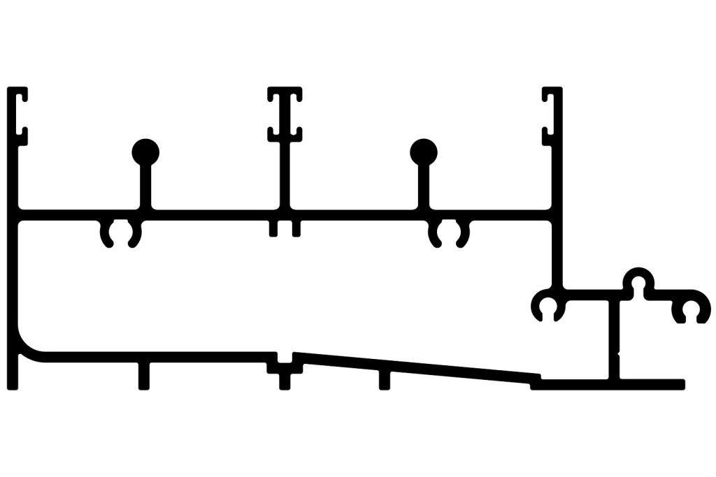 2 Track Sill With Fly Track - Concept Aluminium Systems