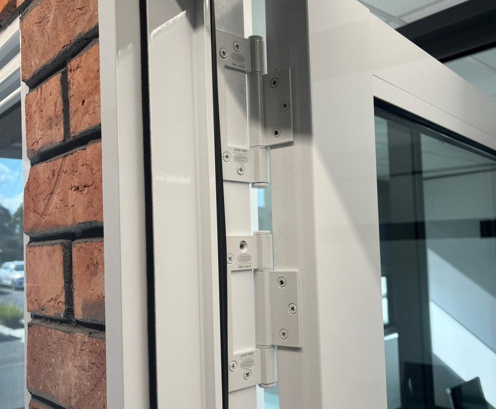 White Fast Fix Door Hinge - Concept Aluminium Systems